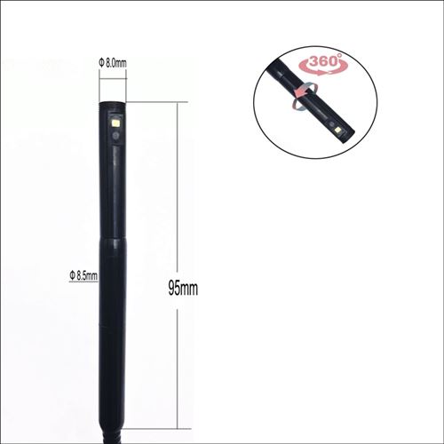 Dual Lens Inspection Endoscope 360 Degree Rotating 8.5mm Waterproof HD ...