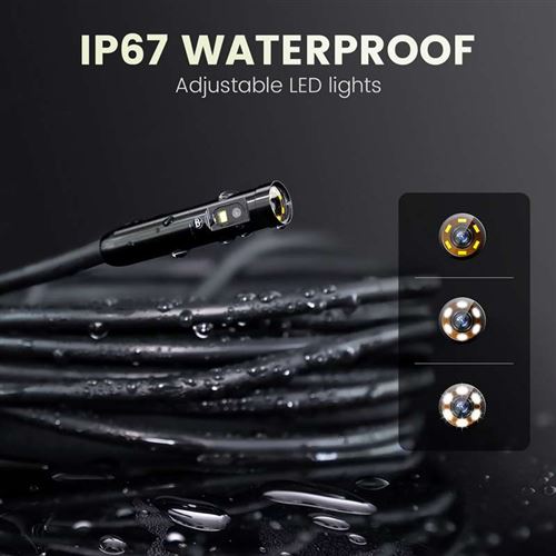 Digital Inspection Endoscope with 7.9mm Three Lens Camera Probe